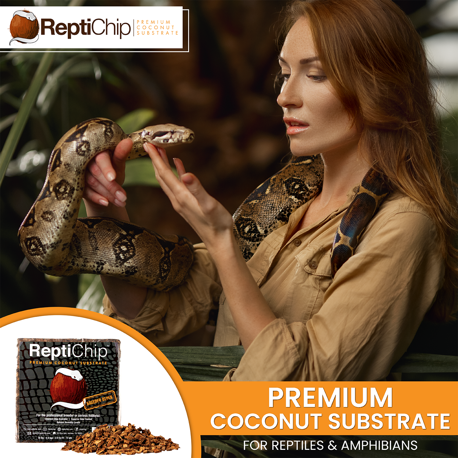 Buy Top-Quality Coconut Chips Breeder Block | ReptiChip LLC